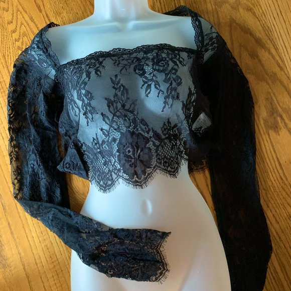 Motel Rocks | Tops | Motel Black Lace Crop Top Like New L | Poshmark